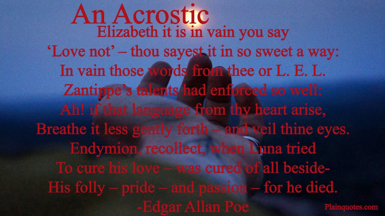 An Acrostic By Edgar Allan Poe YouTube an-acrostic-by-edgar-allan-poe-youtube