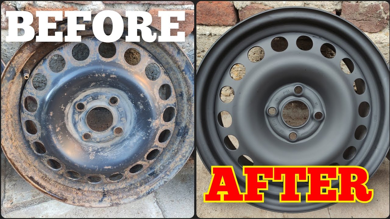 Steel Wheel Painting - Quick Budget Repainting - YouTube