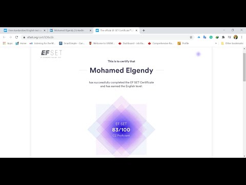 شهادة لغة إنجليزية معترف بها عالميا تعادل ايليتس وتويفل مجاااانا ُEF SET TEST