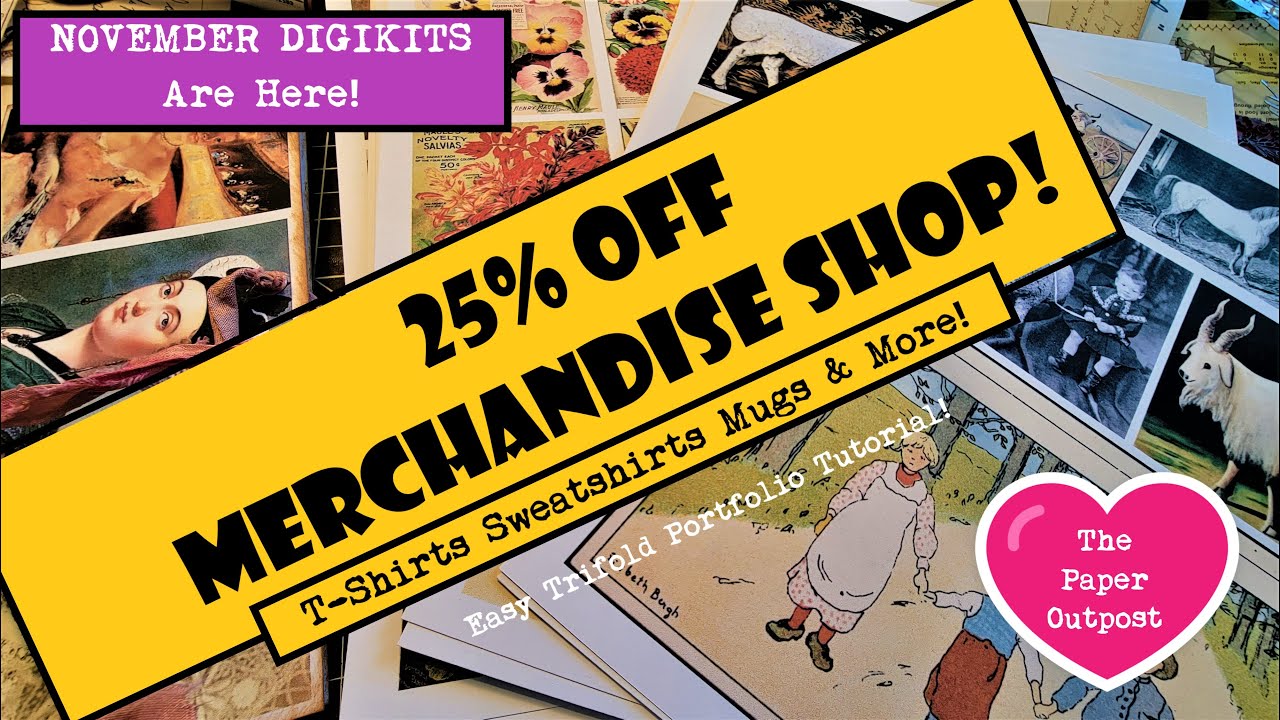 Easy Trifold Portfolio for Junk Journals + Nov Digikits + 25% Off MERCH ...