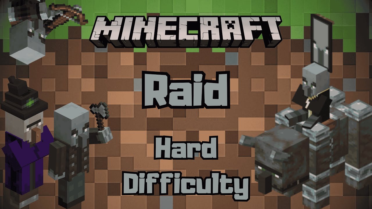 Beating A Raid - Minecraft - Hard Difficulty - YouTube