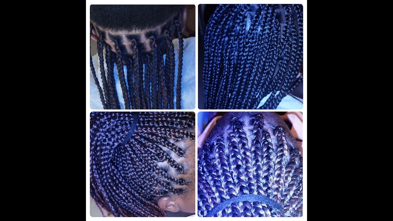 HOW TO PLAIT MEDIUM SIZED BOX BRAIDS (PROTECTIVE STYLE) - YouTube