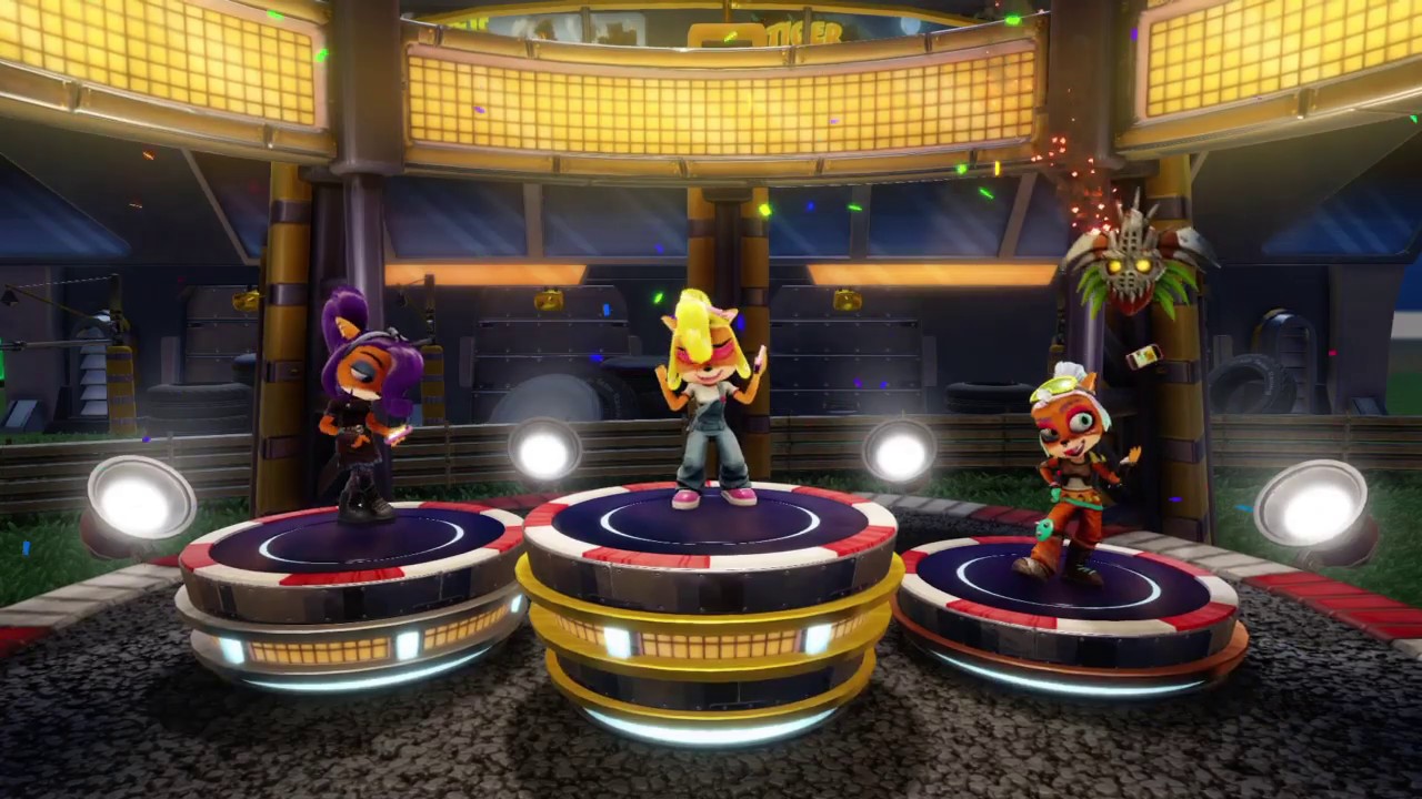 Coco Bandicoot, Dark Coco and Rustland Coco Winning Podium. (Crash ...