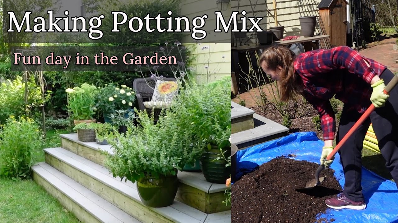 Making Potting Mix for Patio Plants - YouTube