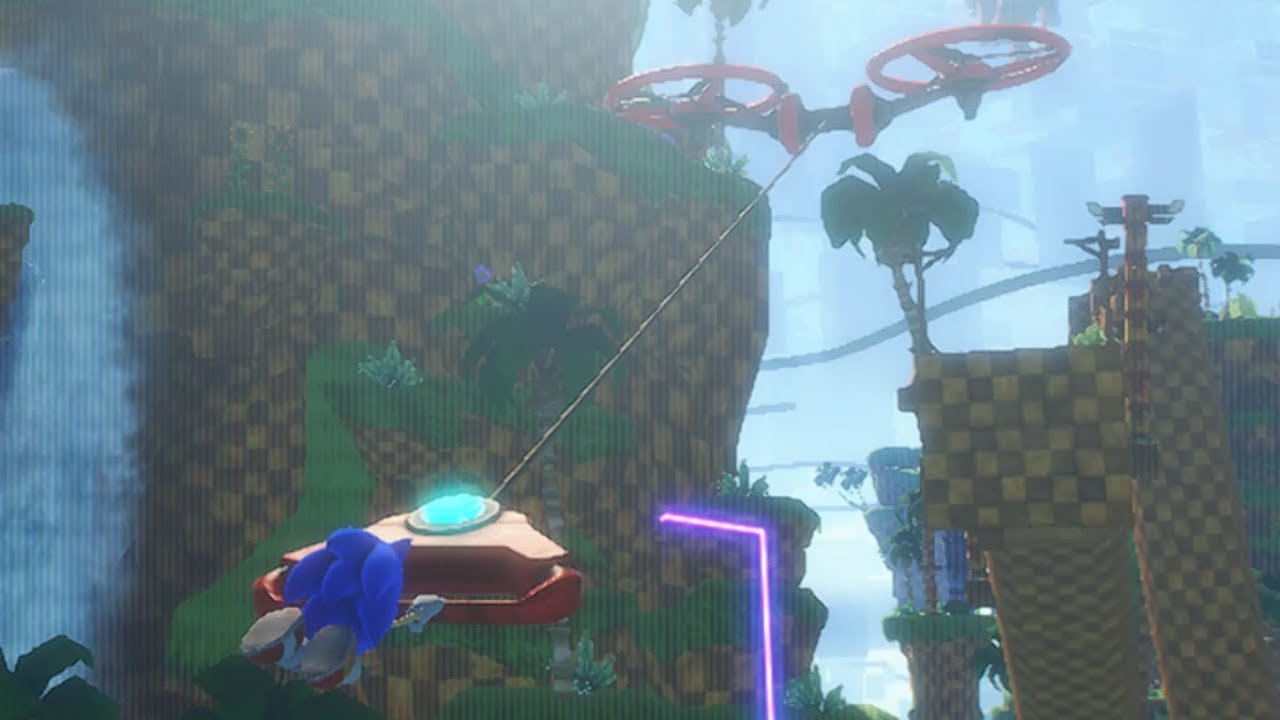 Skipping Loops in Cyberspace Green Hill Zone 3-1 | Sonic Frontiers ...