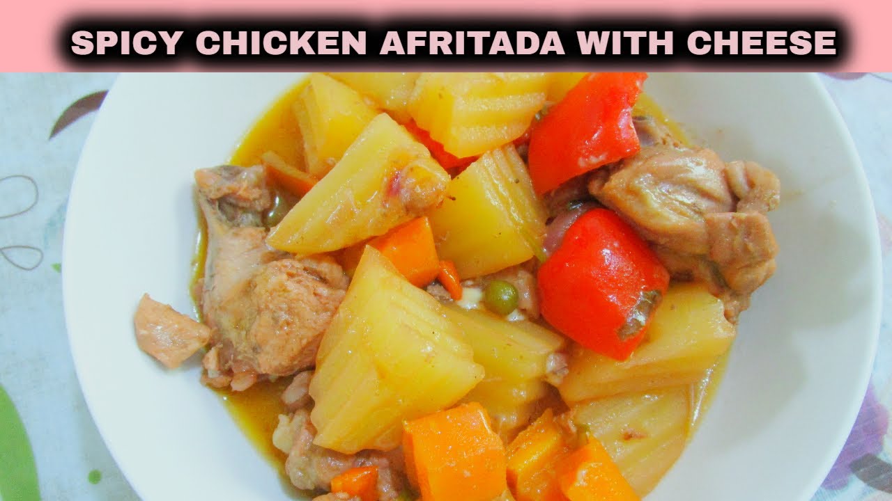 How to cook CHICKEN AFRITADA | Spicy Chicken Afritada with cheese - YouTube