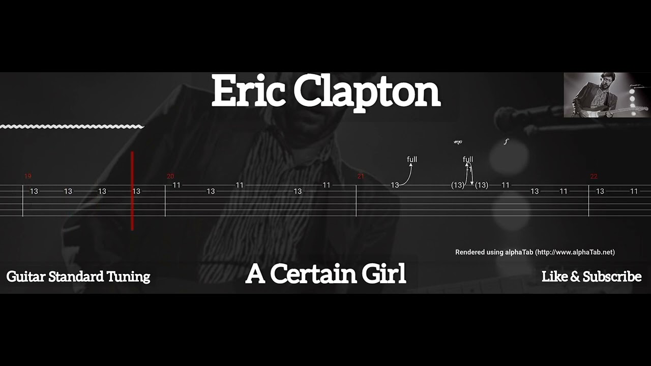 Eric Clapton - A Certain Girl ( Tab Guitar ) - YouTube