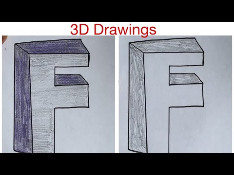 3D Drawings for Beginners | Draw 3D F | 3D Drawing Tricks - YouTube