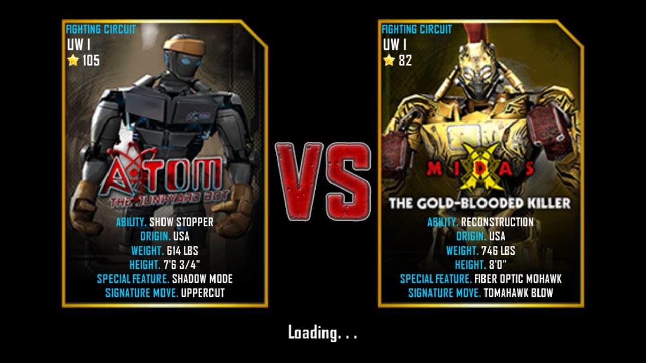 Real Steel WRB Championship Atom VS Midas NEW UPDATE - YouTube