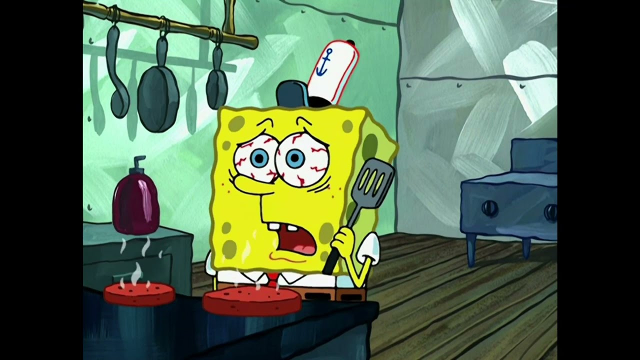 SpongeBob After Hours of Robotic Nightmare in Kitchen for 10 Hours ...