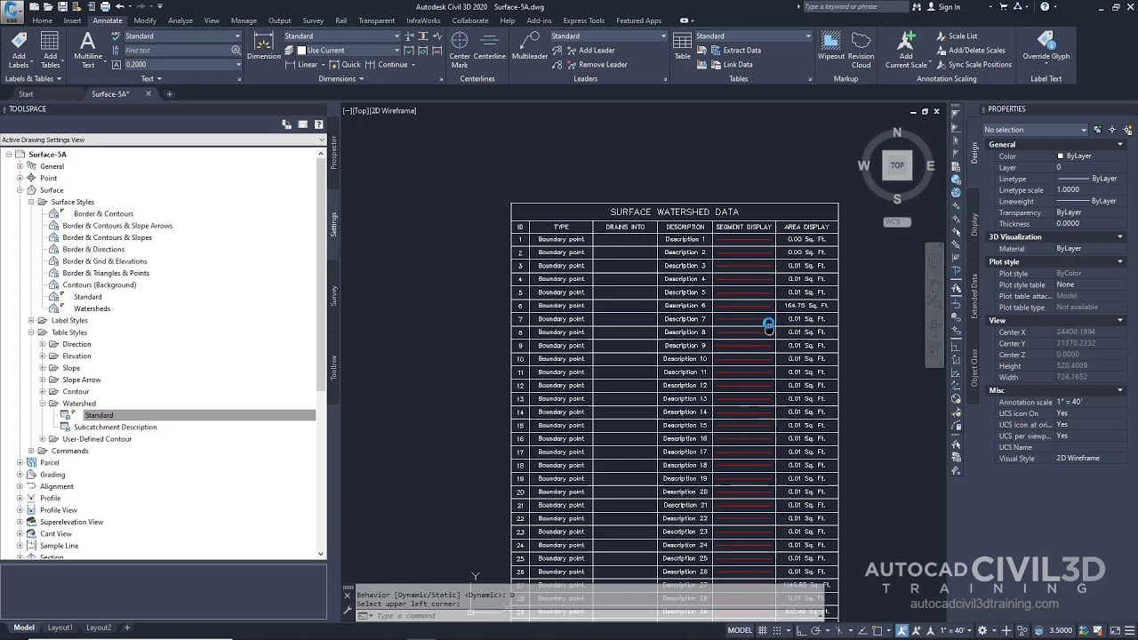 Creating a Watershed Legend in Civil 3D - YouTube