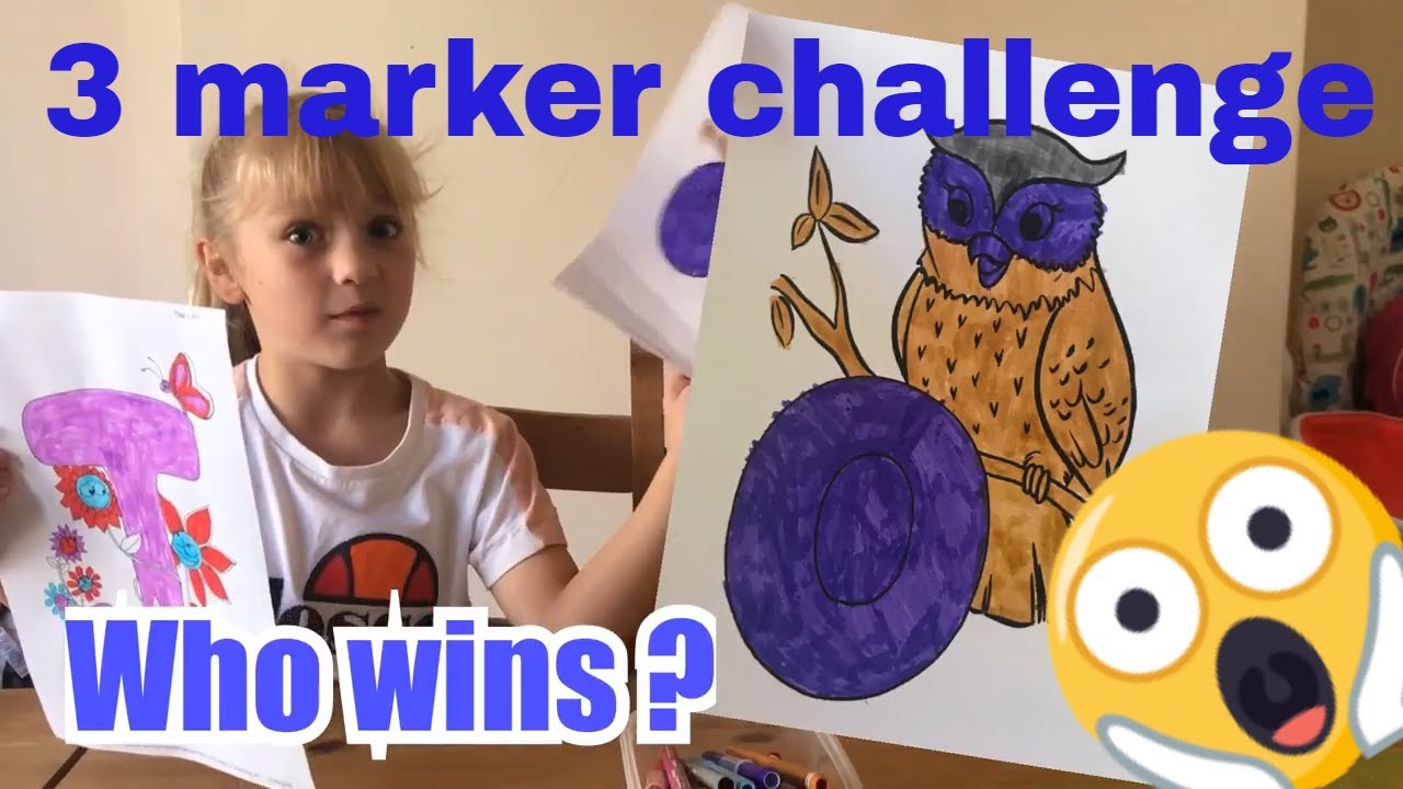 3 MARKER CHALLENGE | ROUND 2 - YouTube