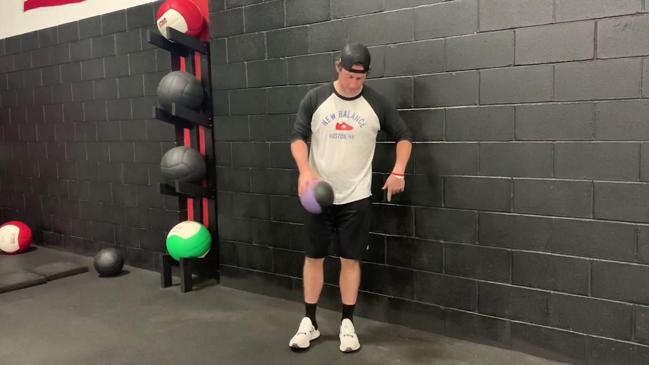 1-leg External Rotation Wall Dribbles - YouTube