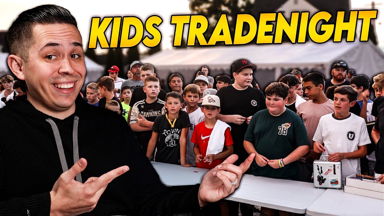 Hosting a KIDS ONLY Trade Night At Our Card Shop 🏠 - YouTube