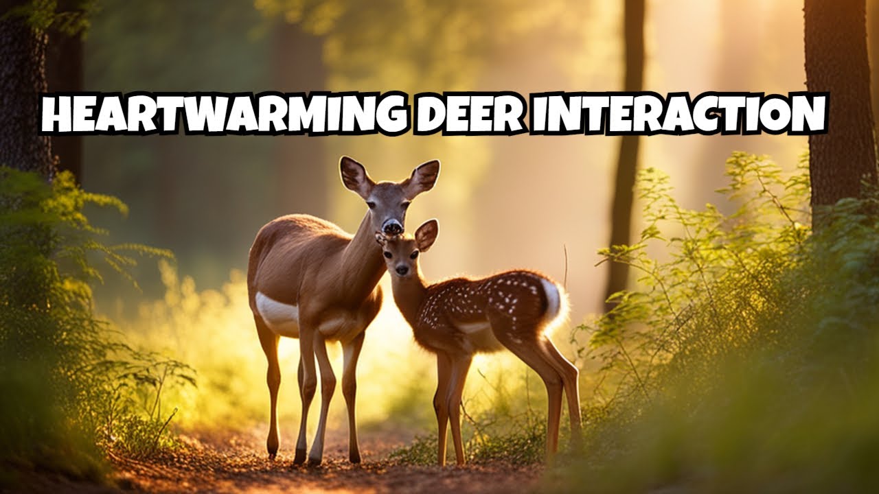 Tender love: Mother Deer's heartwarming interaction with baby deer - YouTube