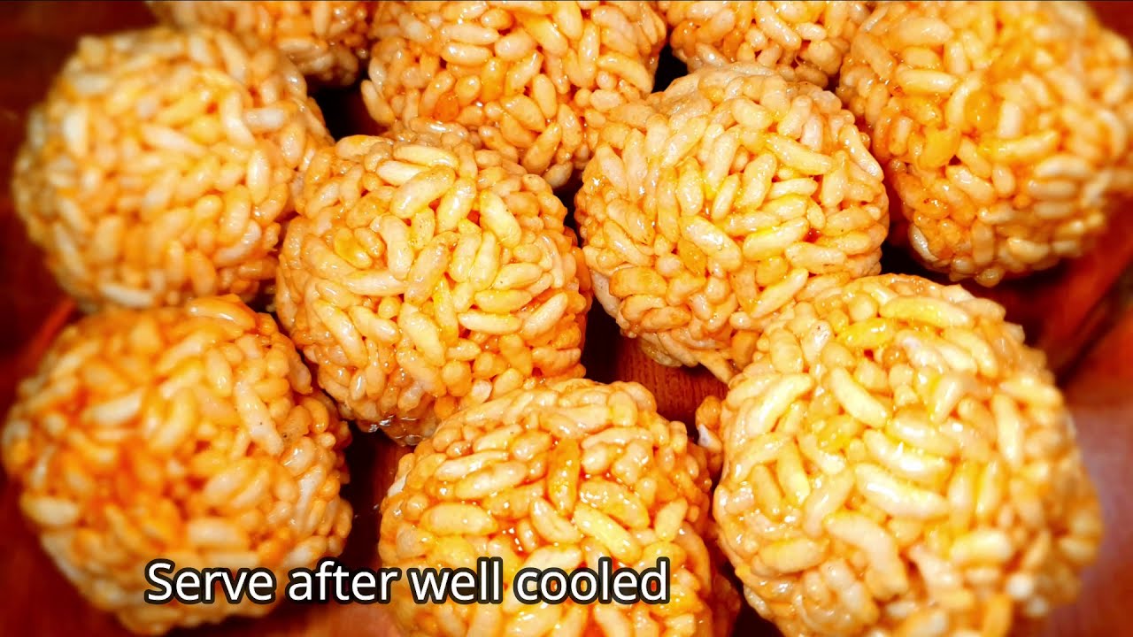 CARAMEL PUFFED RICE LADOO || - YouTube