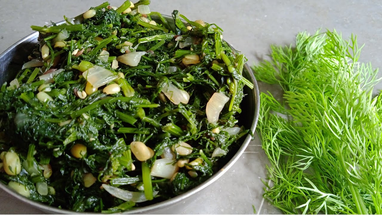 Dill Leaves Recipe | Shepuchi Bhaji | Shepu | Aarvi's Kitchen - YouTube