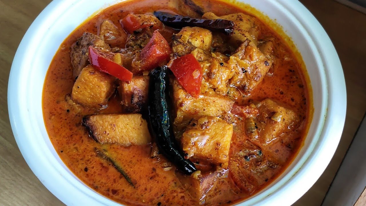 Yam Cooked in mustard curry - YouTube