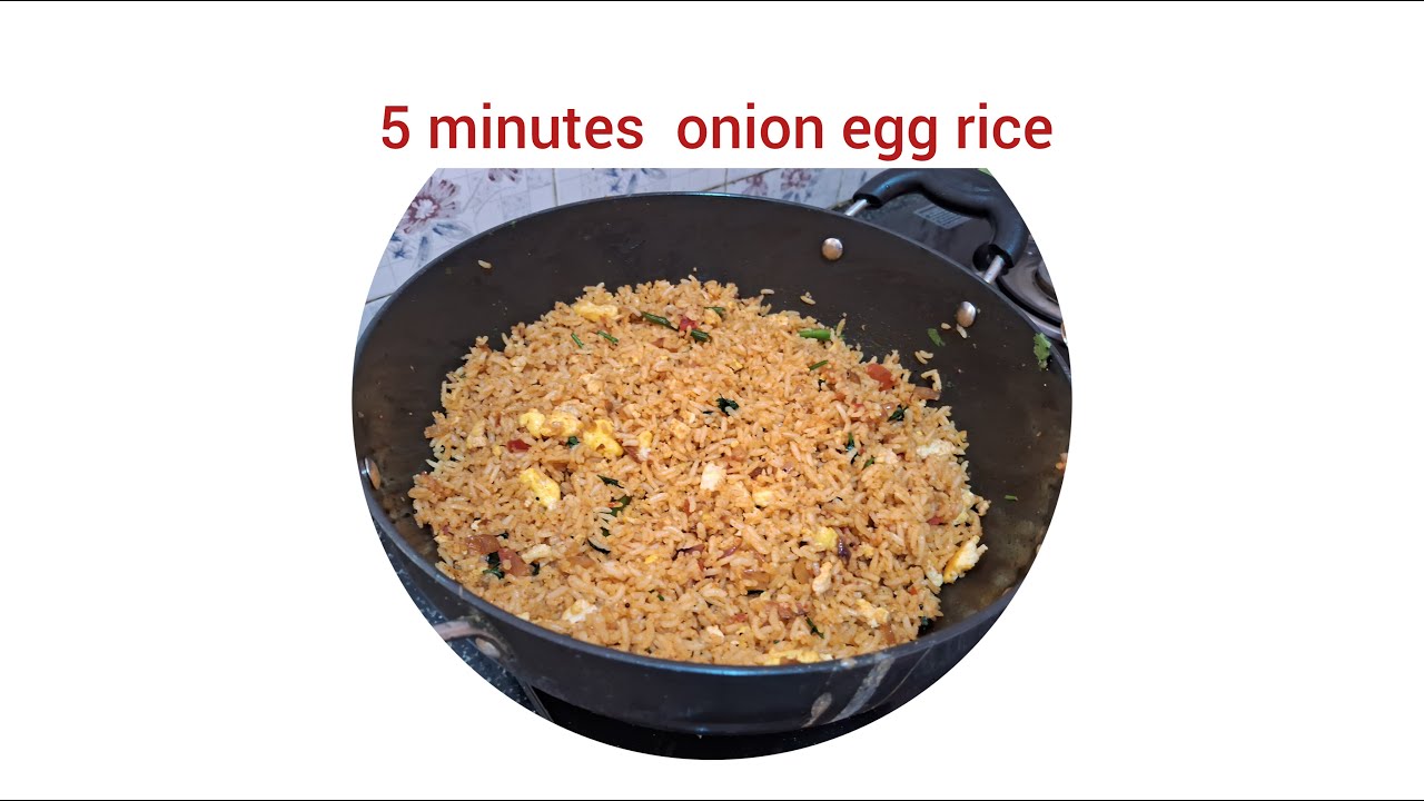5 minute recipes onion egg rice/Bachelors recipe - YouTube