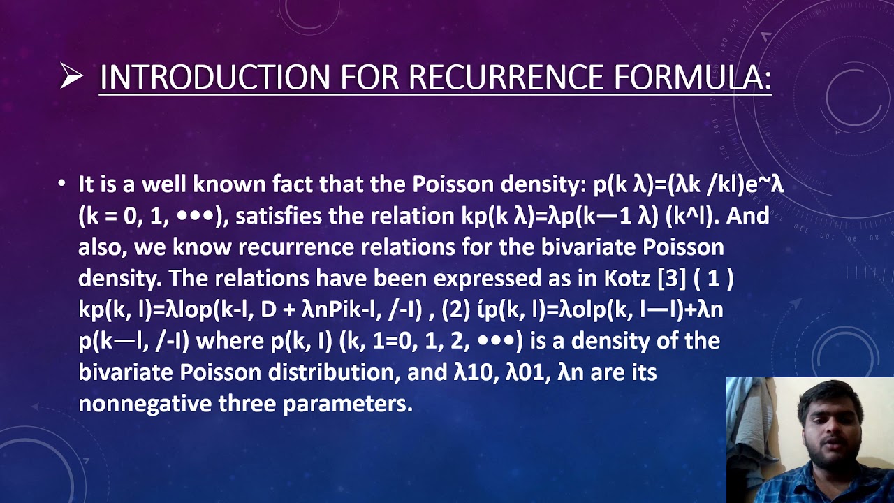 RECURRENCE FORMULA FOR THE POISSON DISTRIBUTION - YouTube