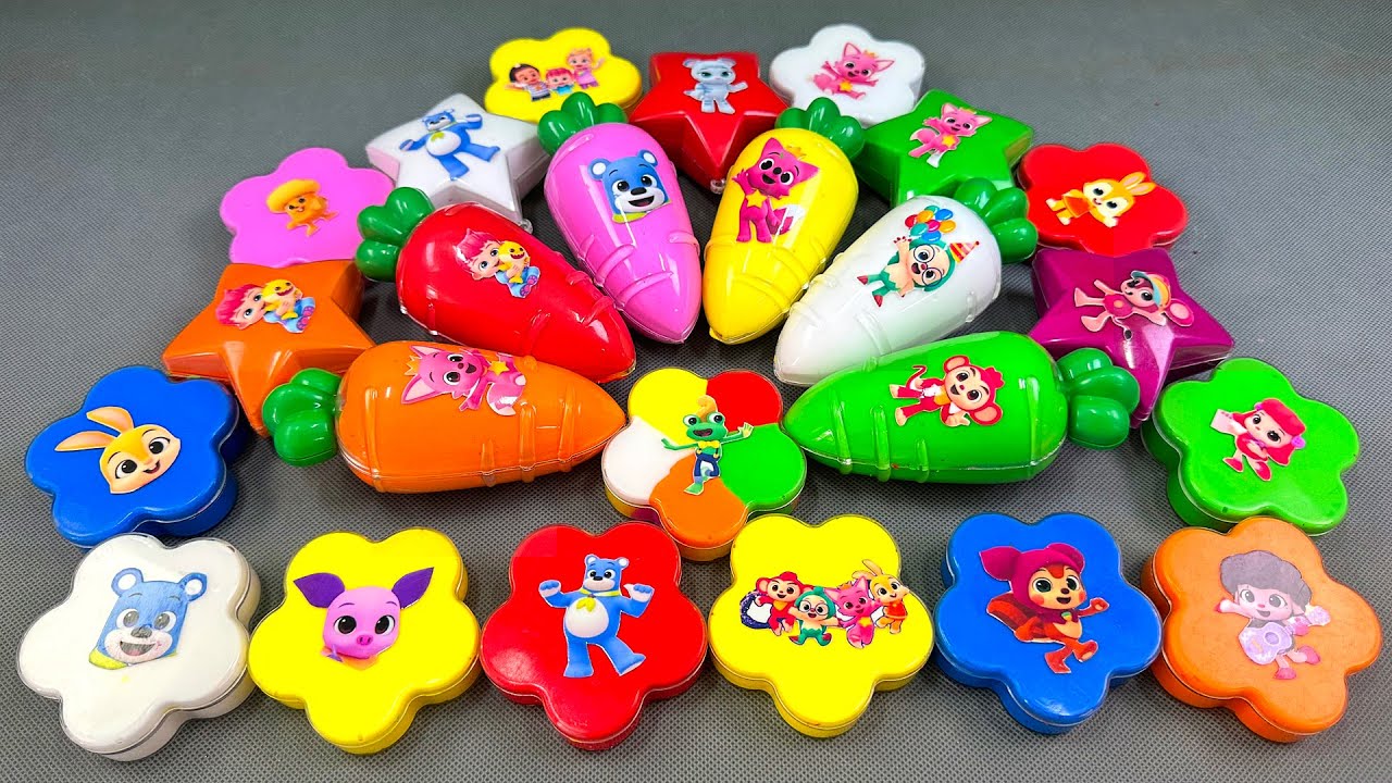 Pinkfong Slime with Carrot's Jeni, Hogi, and Cocomelon’s Colorful ...