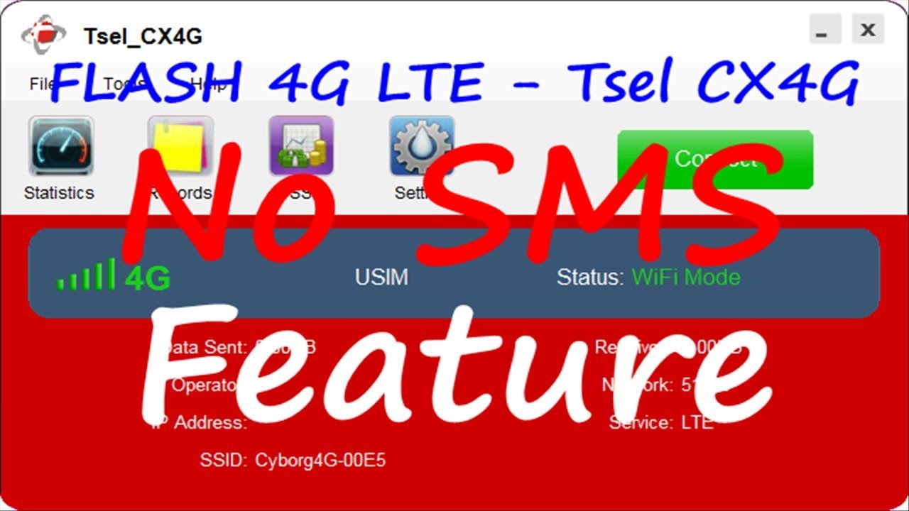 Mengatasi app modem FLASH 4G LTE - Tsel CX4G tak punya fitur SMS. - YouTube