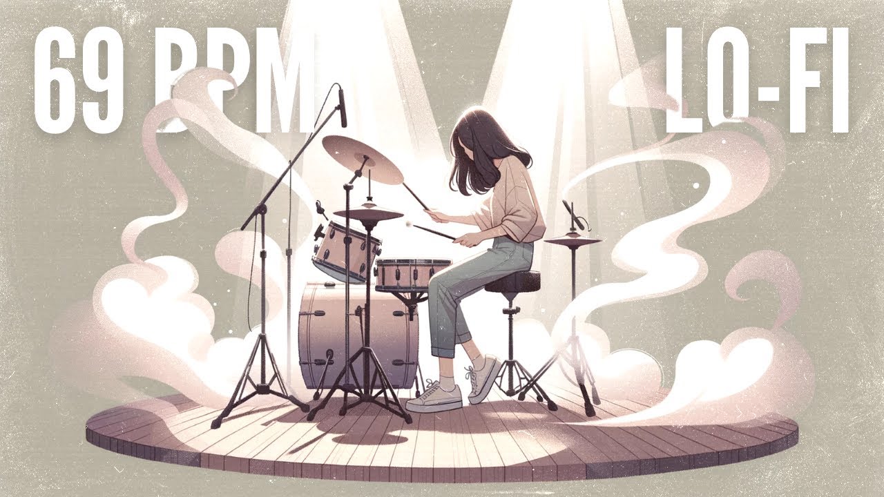Lo-fi Hip Hop Drum Groove | 69 BPM | Drum-Only Backing Track - YouTube