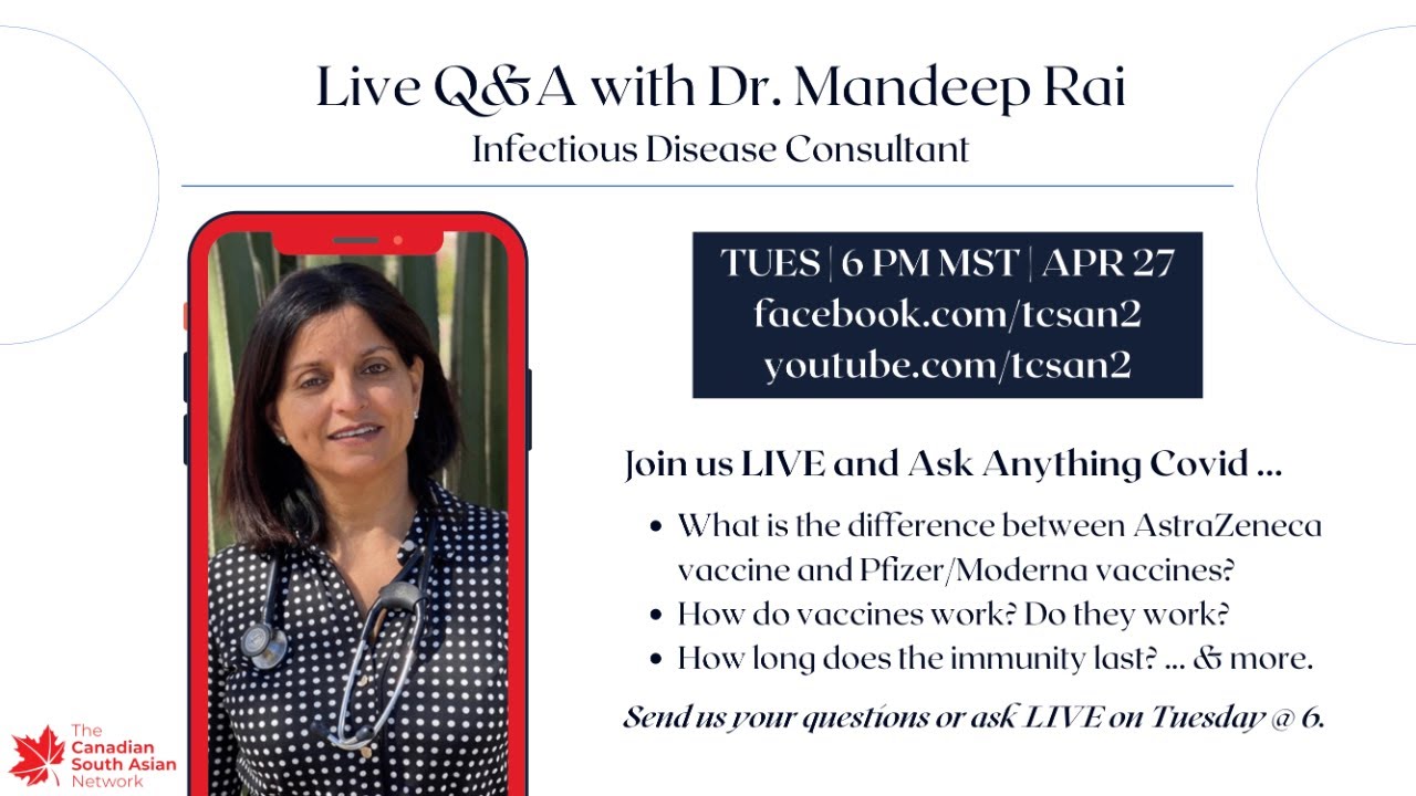 Covid VACCINEs Q&A |ASK Dr. Mandeep Rai | Infectious Disease Consultant ...