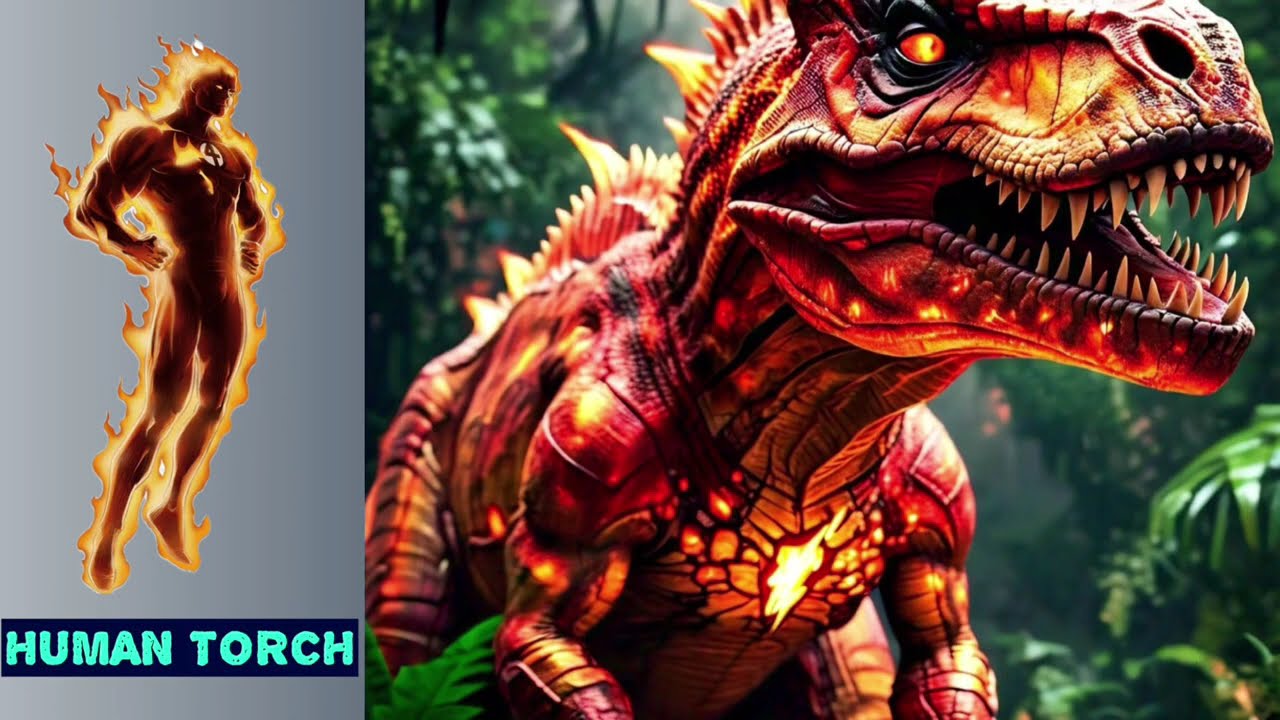 Superheroes AVENGERS BUT DINOSAUR T-REX VENGERS 🔥 ALL CHARACTERS MARVEL ...