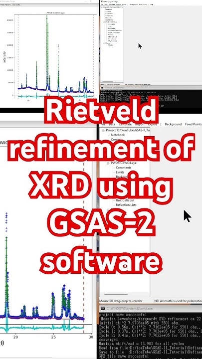 How to perform Rietveld refinement of XRD data using GSAS-2software - YouTube