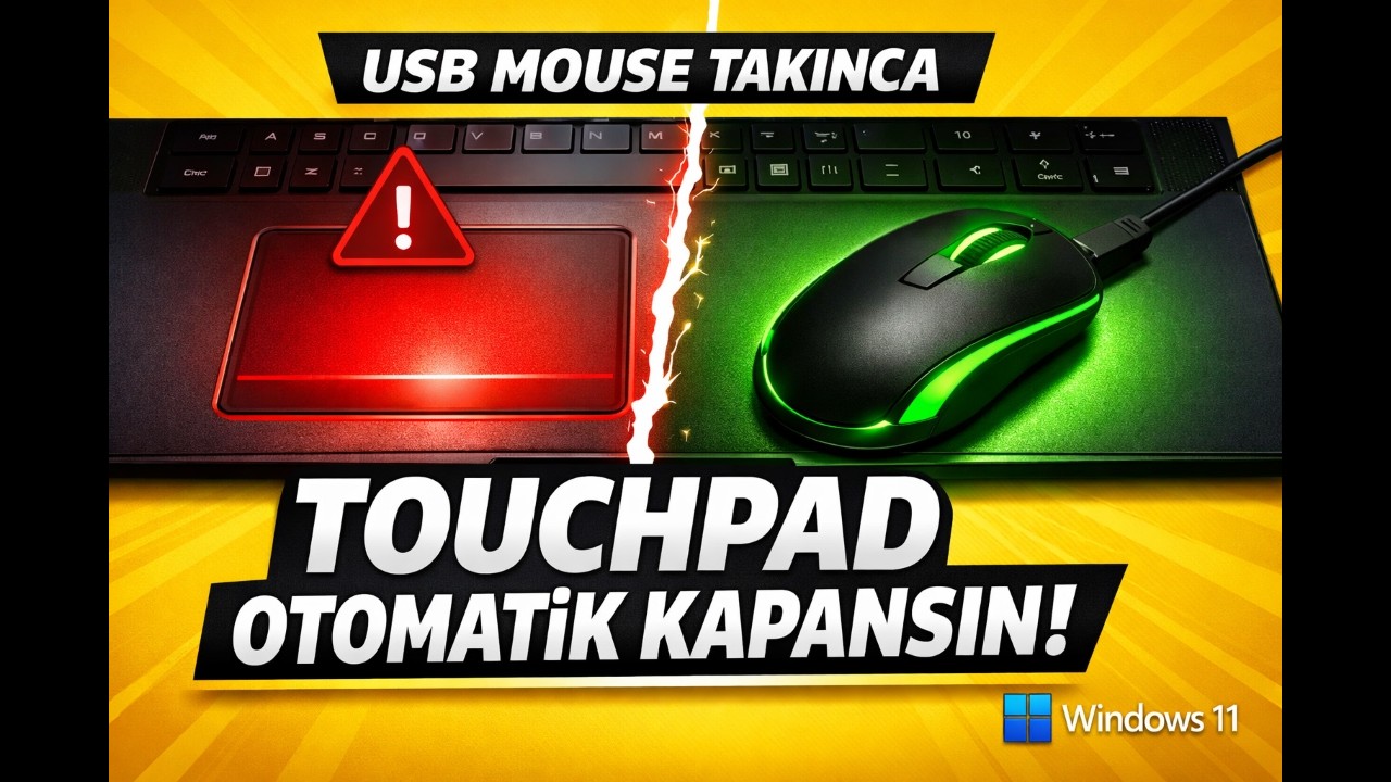 NOTEBOOK USB MOUSE TAKINCA TOUCHPAD OTOMATİK KAPANSIN - YouTube