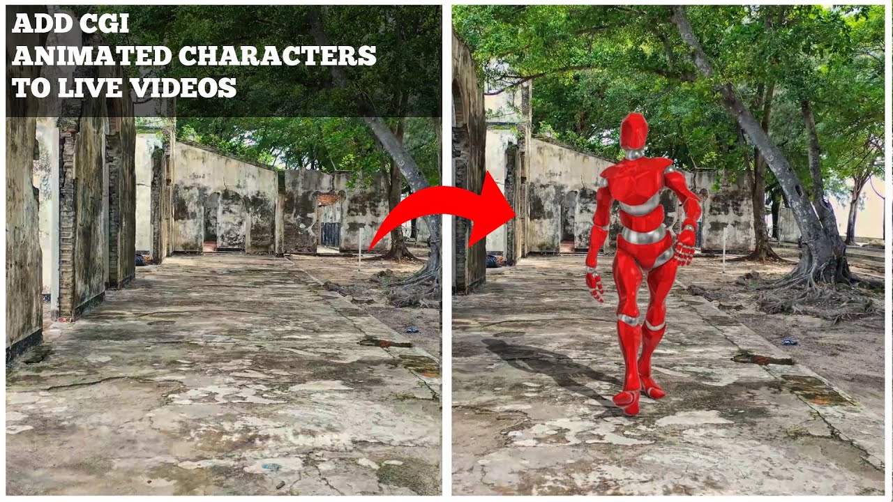 How to add CGI Animated Characters to live footages using Element 3D ...