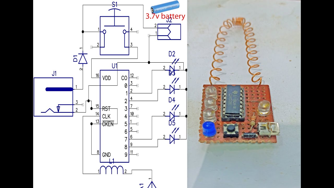 How To Make Wireless Ac Line Detector cd4017 ic - YouTube