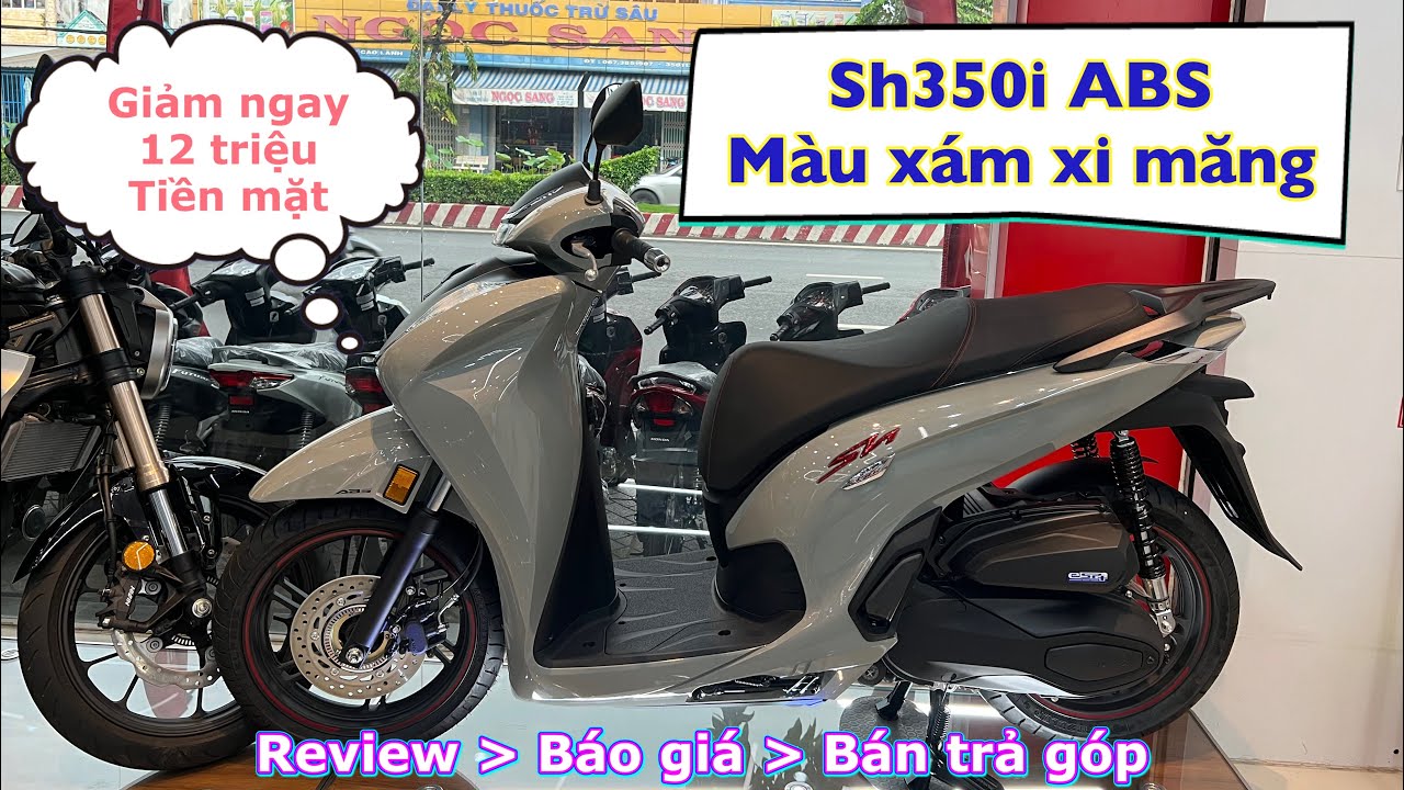 Review ️ Báo giá ️ Sh350i Phiên bản thể thao ABS - Màu xám đen (xám xi ...