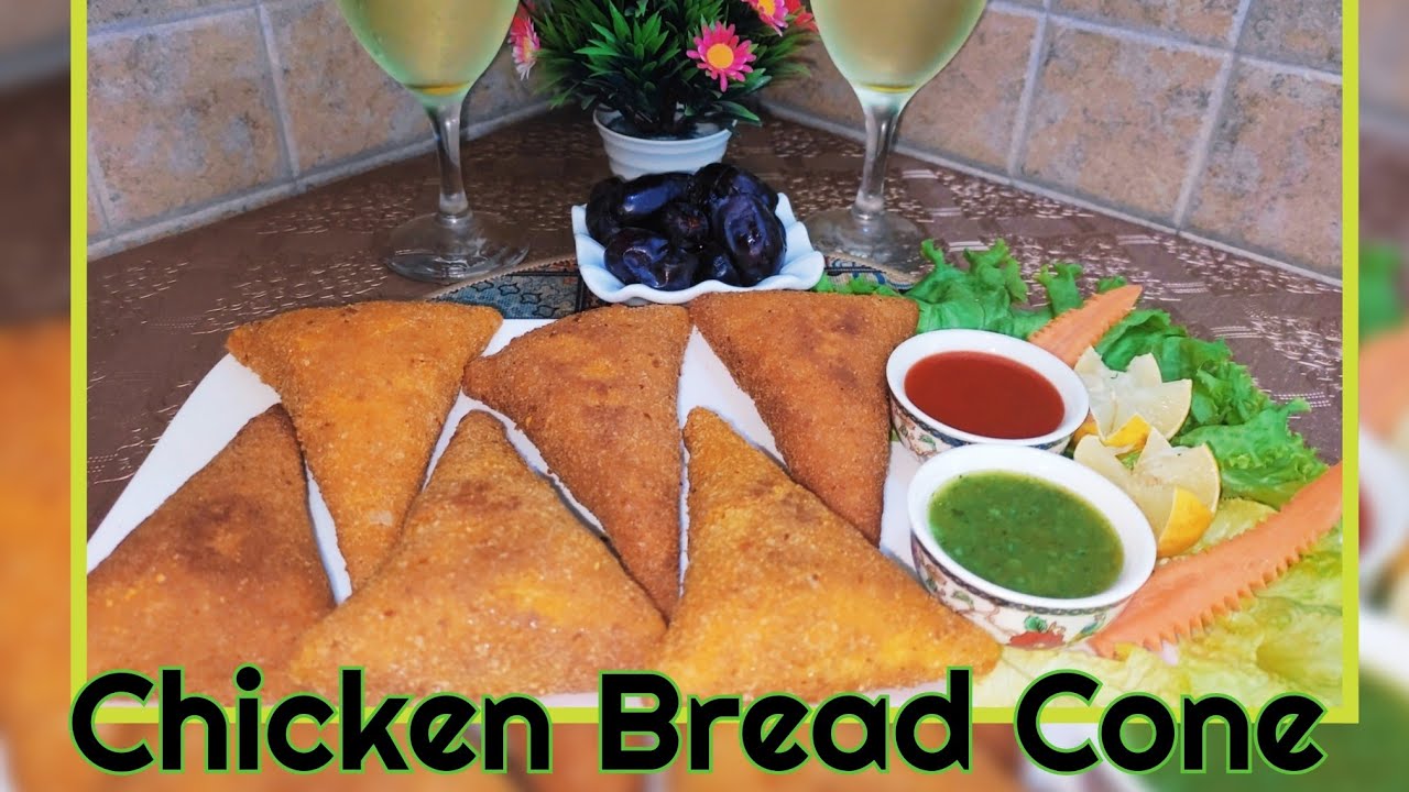 Bread Cone Samosa_ Bread Samosa Cone/How to make Chicken Bread Cone ...