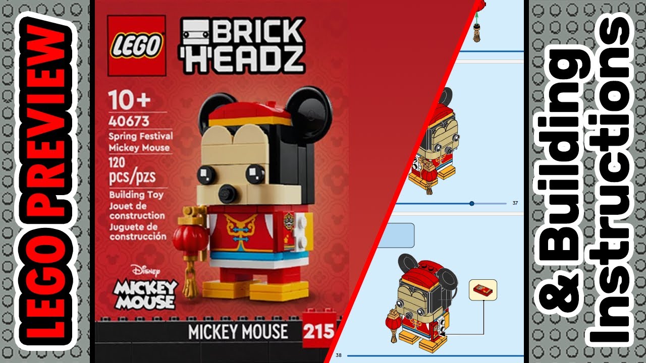 PREVIEW: 40673, LEGO BrickHeadz, Spring Festival Mickey Mouse ...