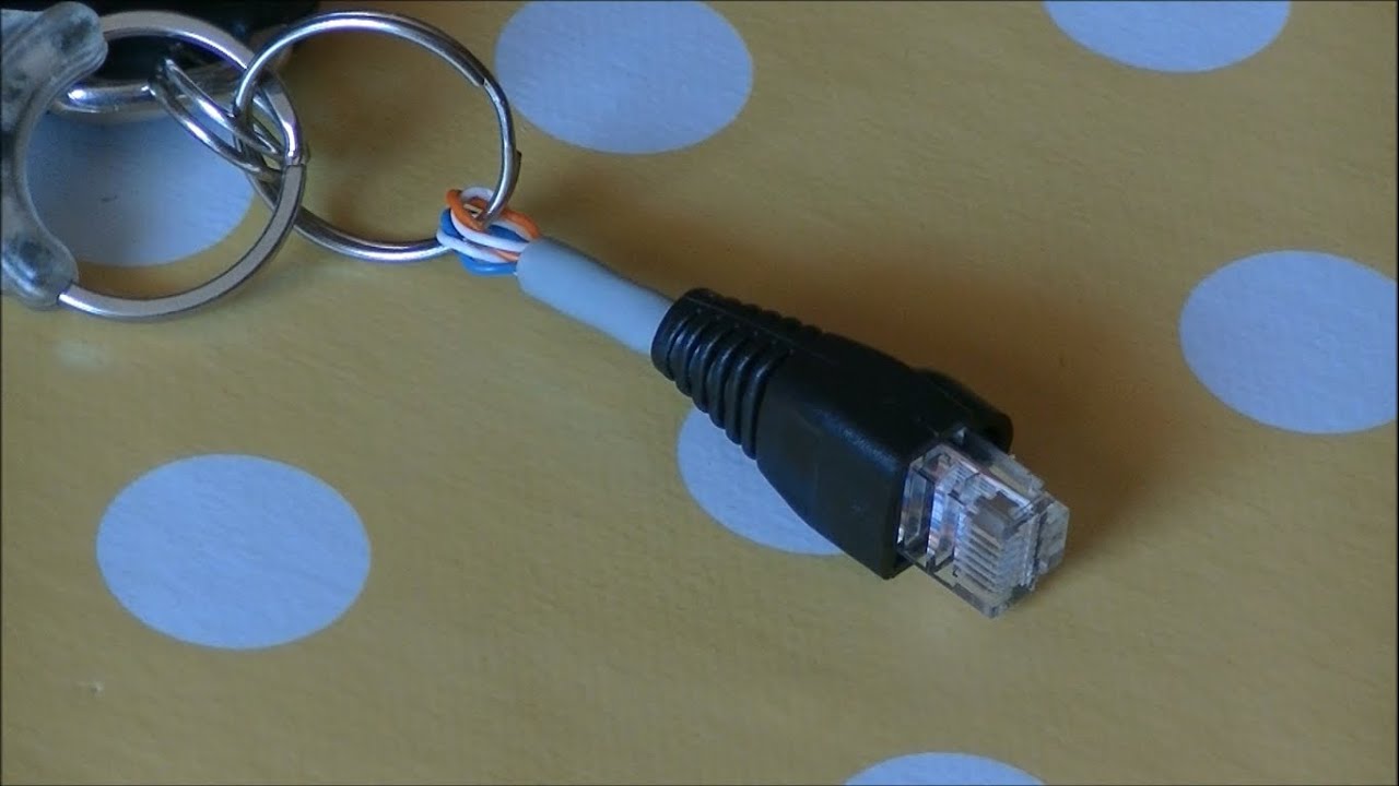 Kľúčenka z konektoru RJ45 ... Keychain from RJ45 connector ... DIY ...