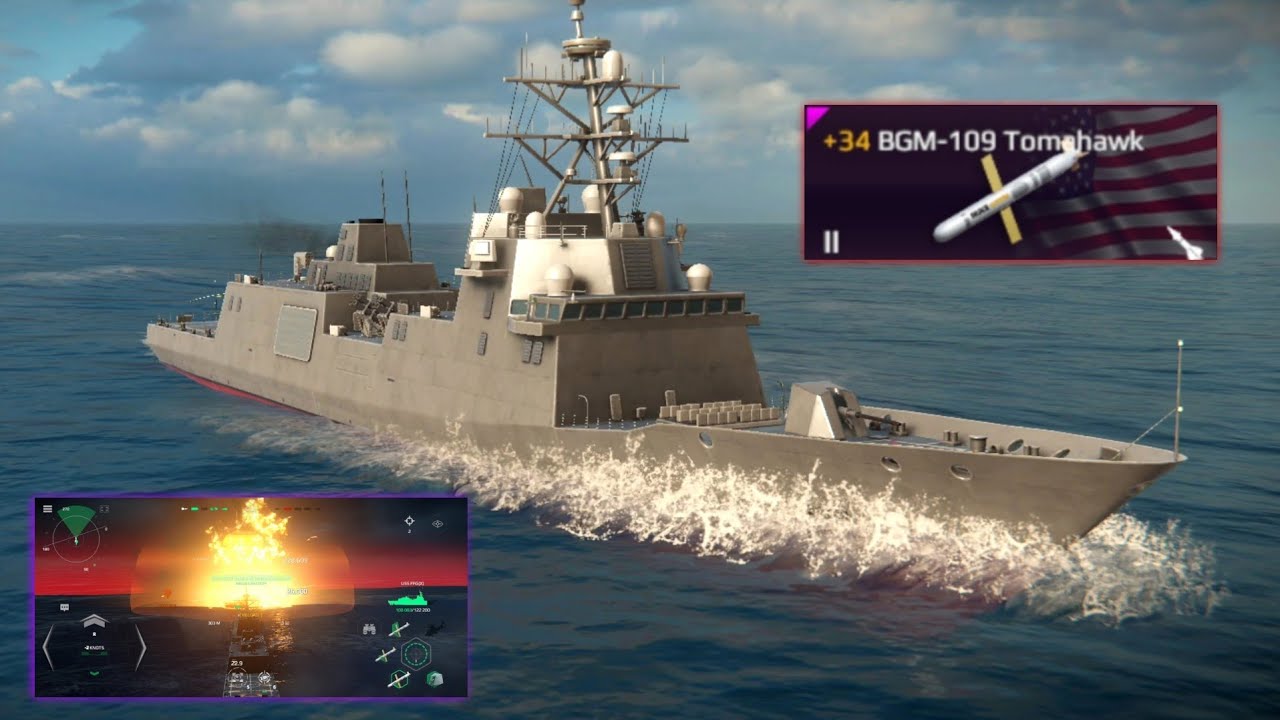 Modern Warships: USS FFGX with nuclear Tomahawlk missile. online match ...