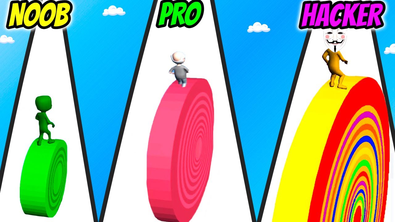 Layers Roll Runner - NOOB vs PRO vs HACKER - YouTube