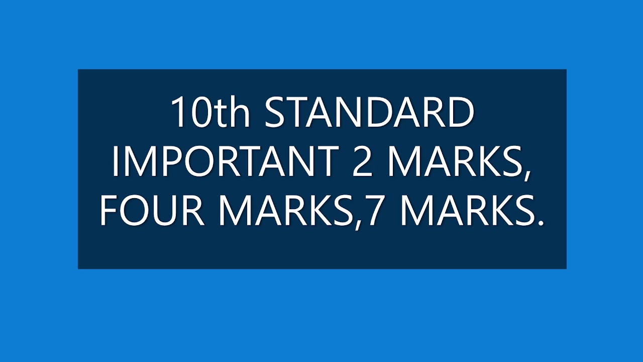 10th Standard SCIENCE Important Questions YouTube 10th-standard-science-important-questions-youtube