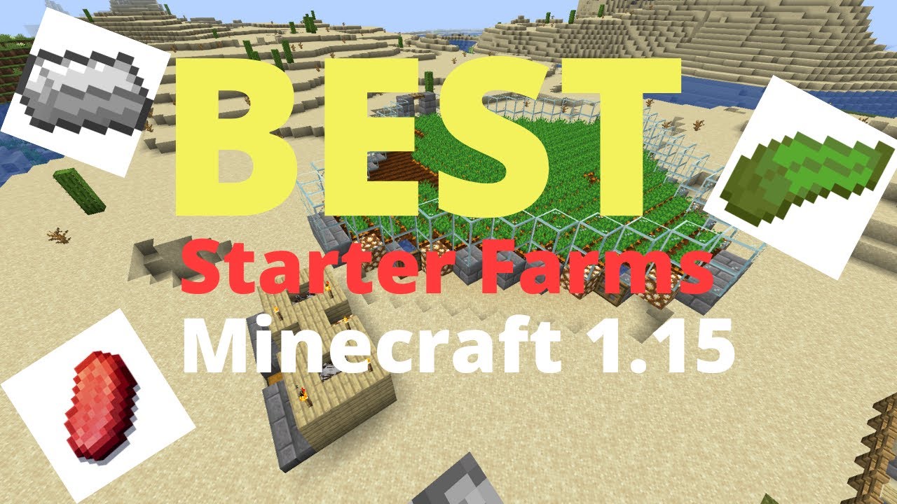 BEST Starter Farms?! | Minecraft 1.15 Ep 3 - YouTube