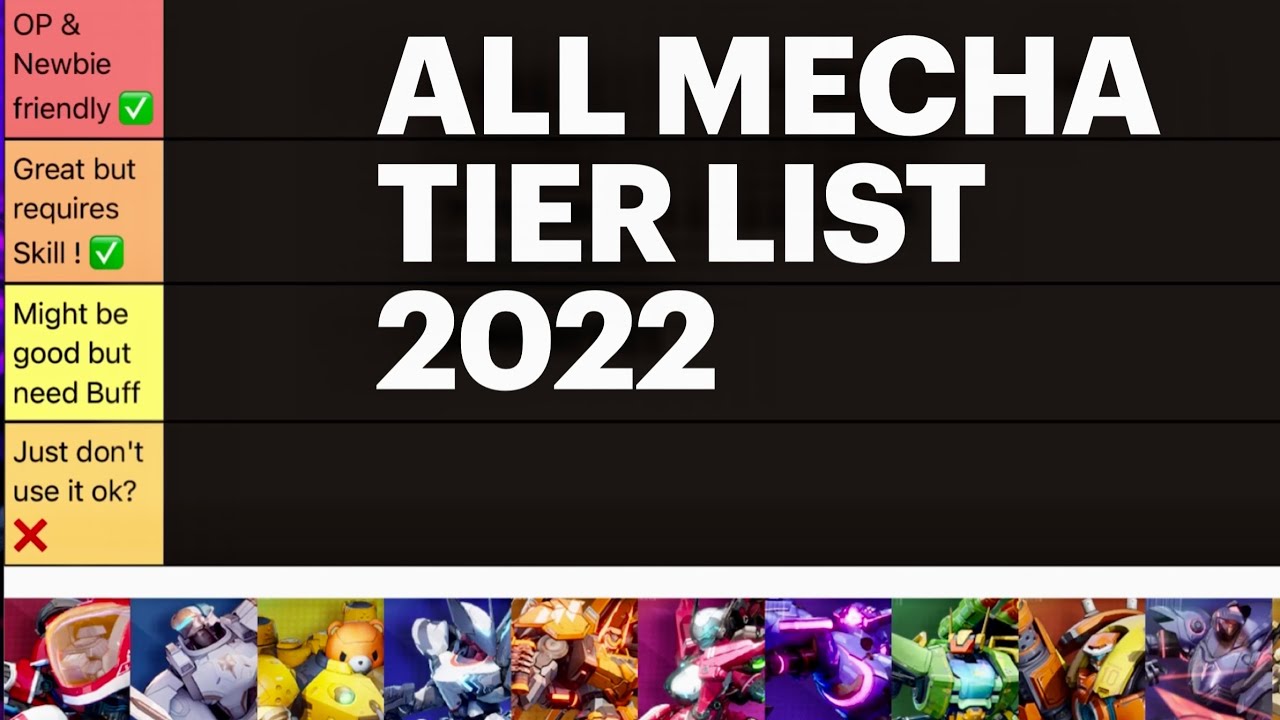 WHAT MECHA TO USE IN 2022? ALL MECHA TIER LIST | Super Mecha Champions ...