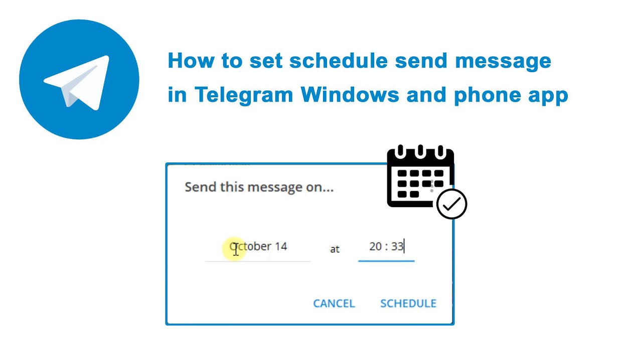 How to set schedule send message in Telegram Windows and phone app ...