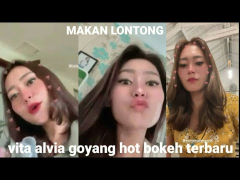 vita alvia goyang hot bokeh terbaru - makan lontong