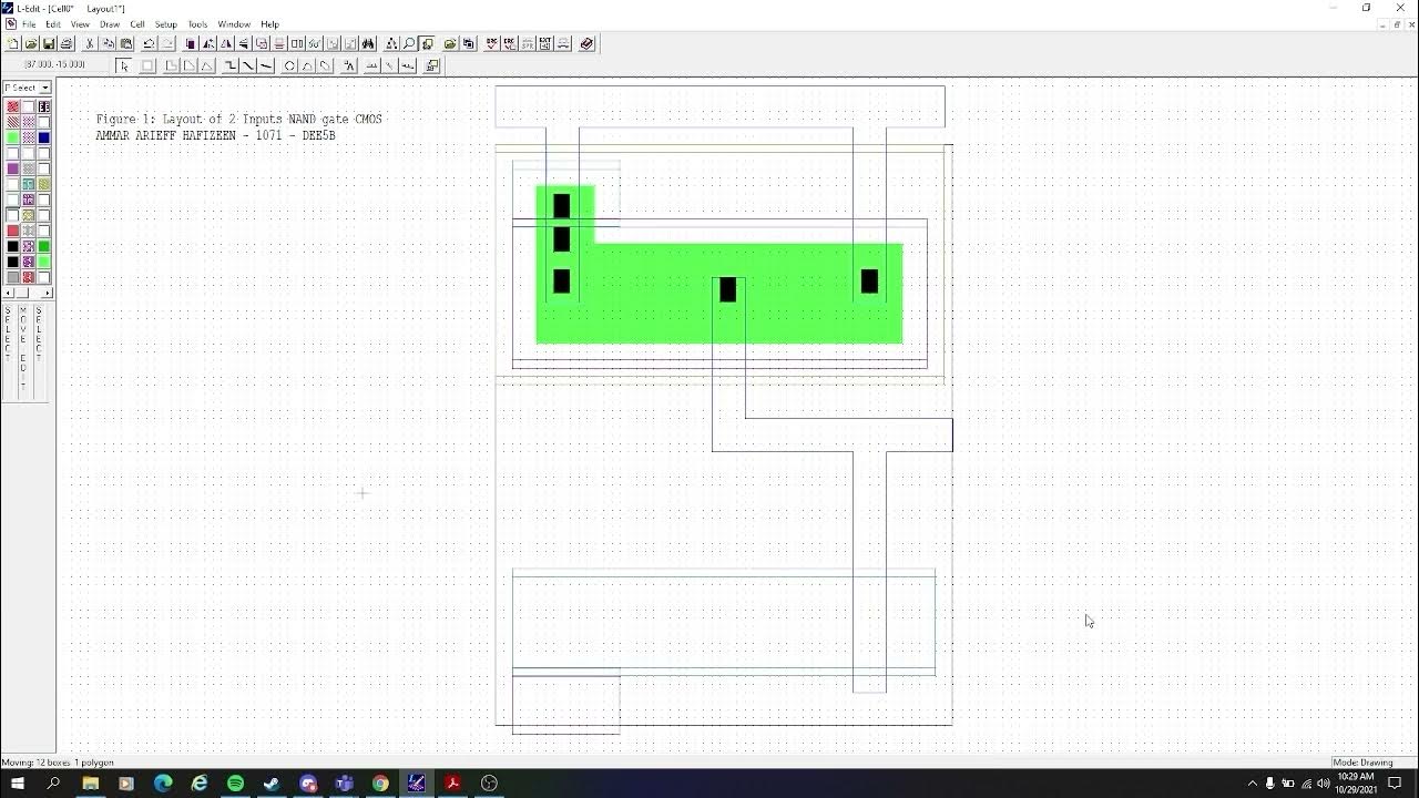 DESIGN 2 inputs NAND GATE LAYOUT USING L-EDIT SOFTWARE - YouTube