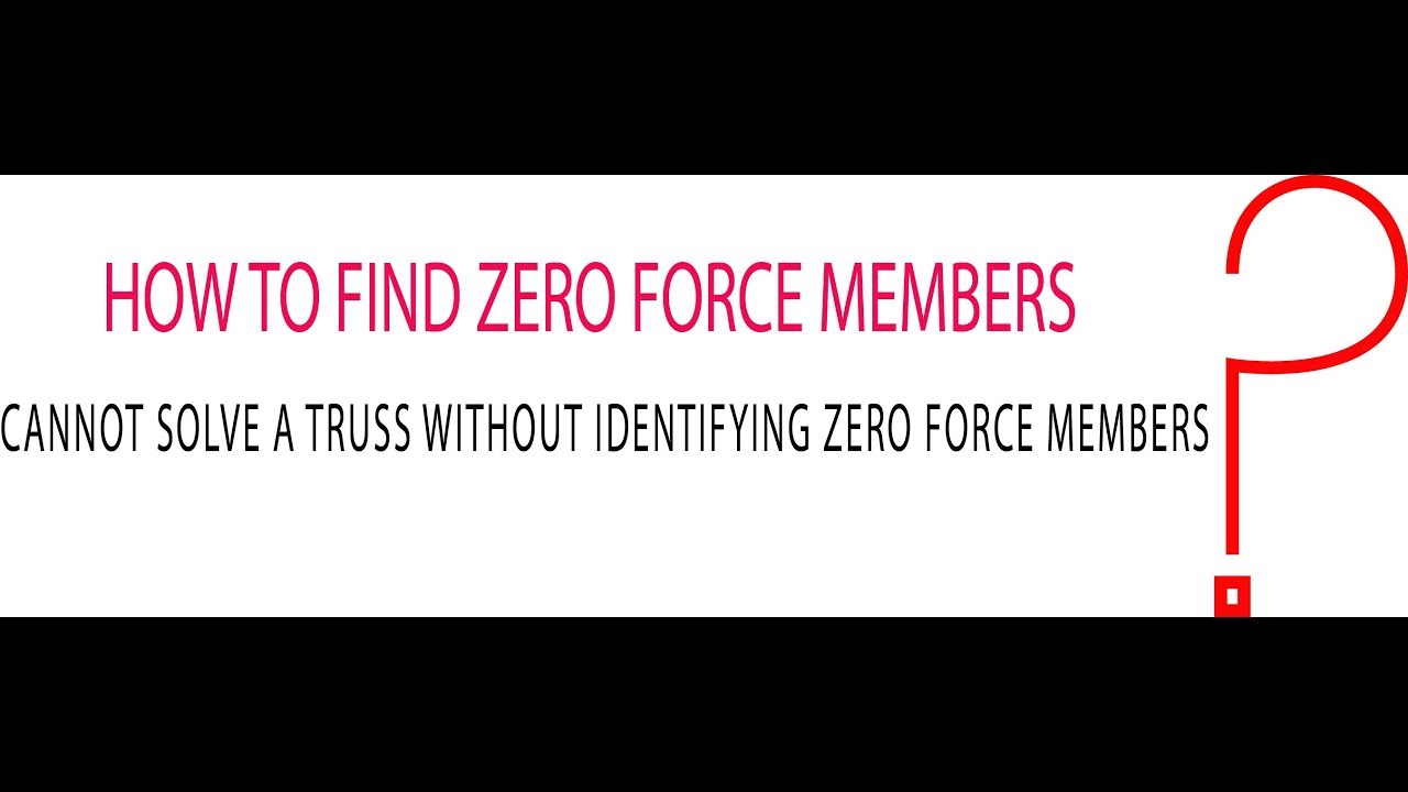 How to find zero force members - YouTube