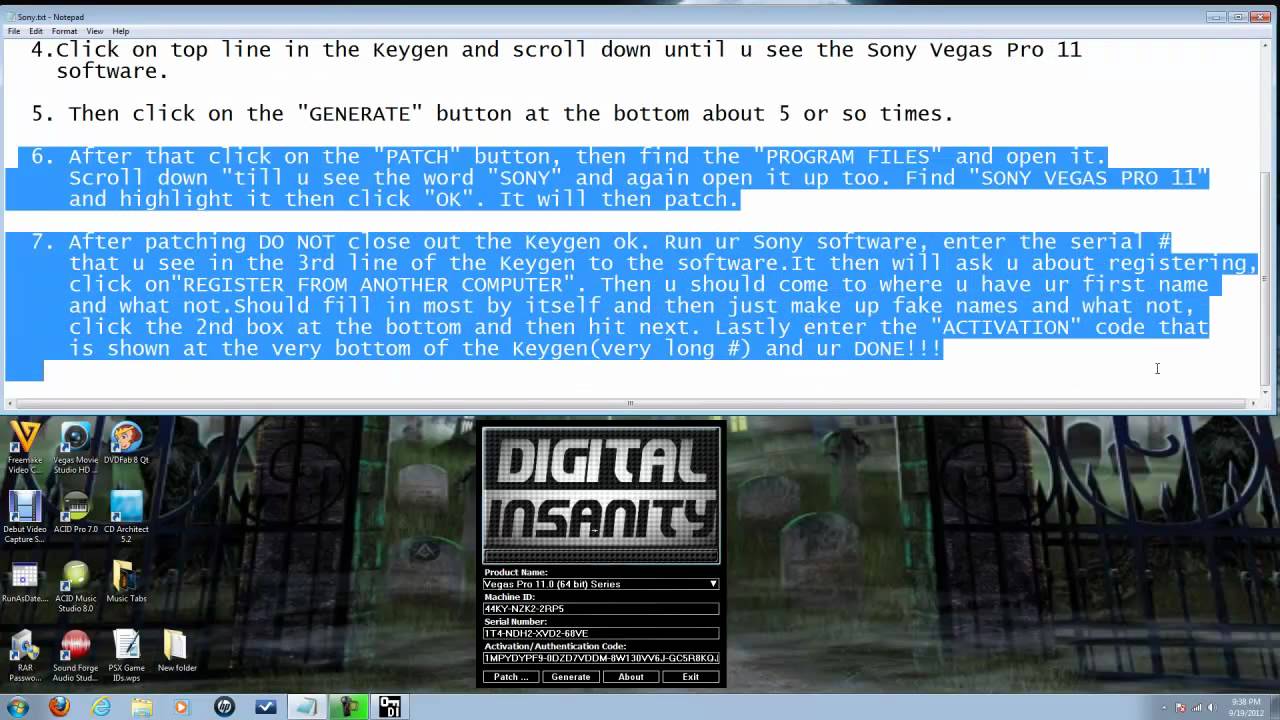 Sony Vegas Pro11 w/ Keygen - YouTube