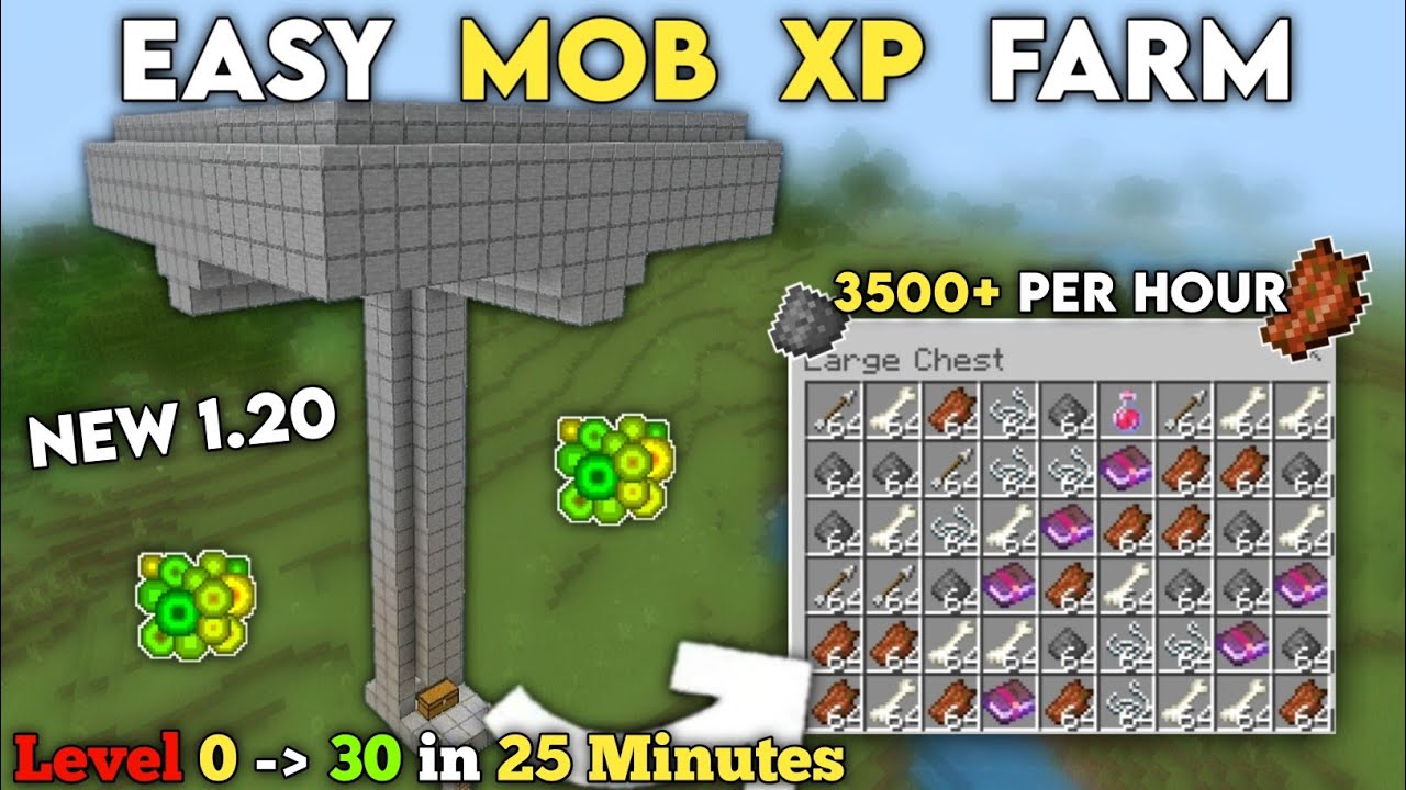 Minecraft: EASY MOB XP FARM TUTORIAL! 1.20 (Without Mob Spawner) - YouTube
