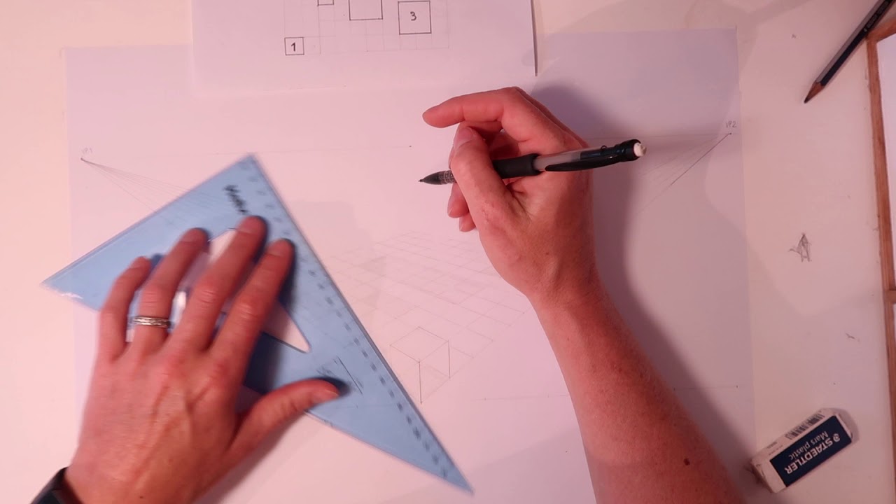 6. Two point perspective boxes part 2 - YouTube
