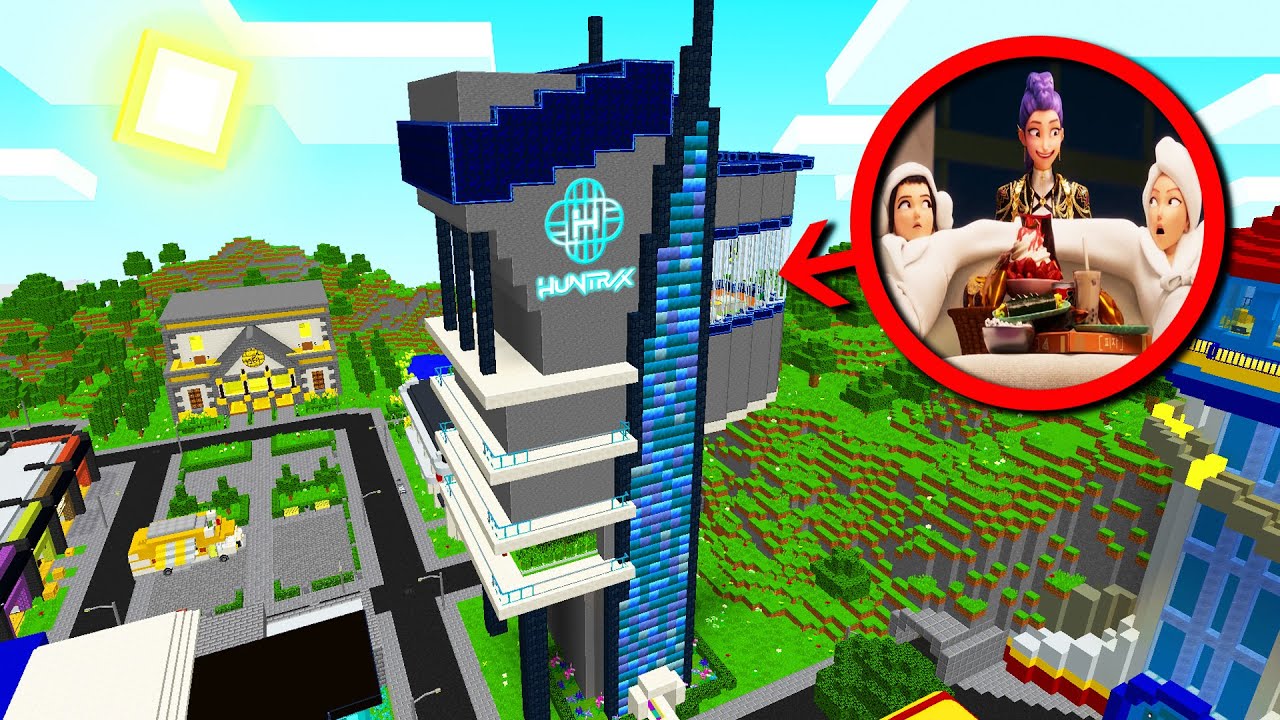 APARECE LA CASA DE LAS HUNTRIX GUERRERAS KPOP EN MINECRAFT 😱 - YouTube